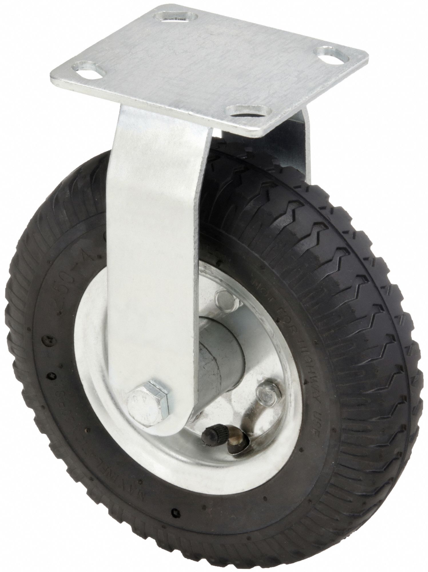 Rigid, 8 in Wheel Dia., Plate Caster - 455U49|P21R-P080WB-14-H10 - Grainger