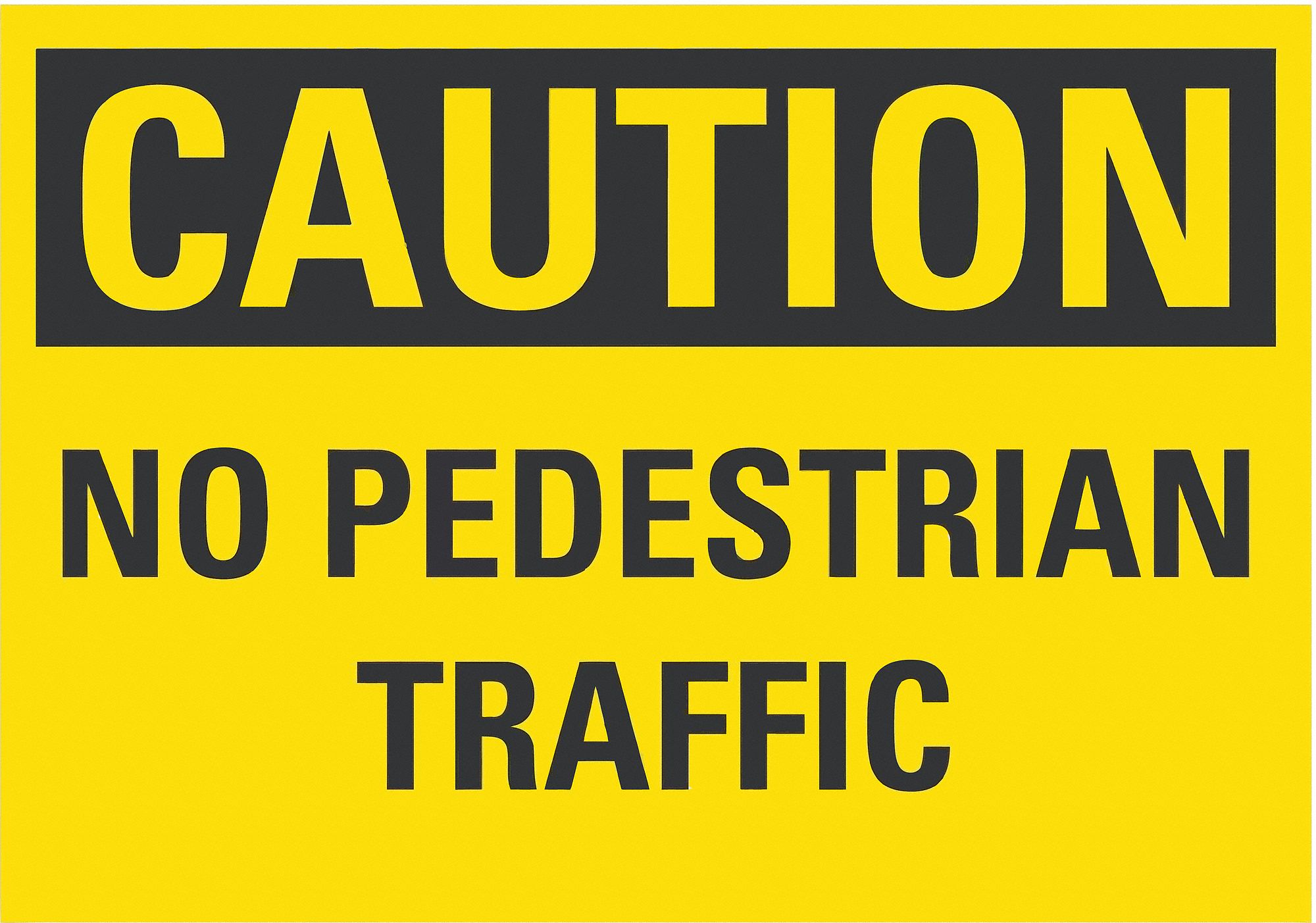 Plastic, 7 in x 10 in Nominal Sign Size, Eco-Decal Pedestrian Traffic ...