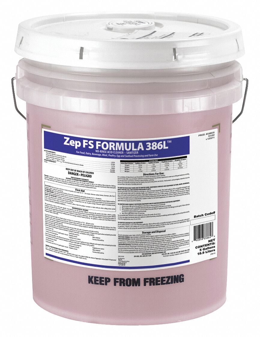 ZEP, Bucket, Concentrated, Disinfectant and Sanitizer - 54ZP45|338635 ...