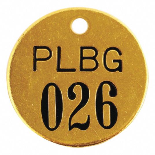 Brass, 026-050, Numbered Tag - 456Y81|43429 - Grainger