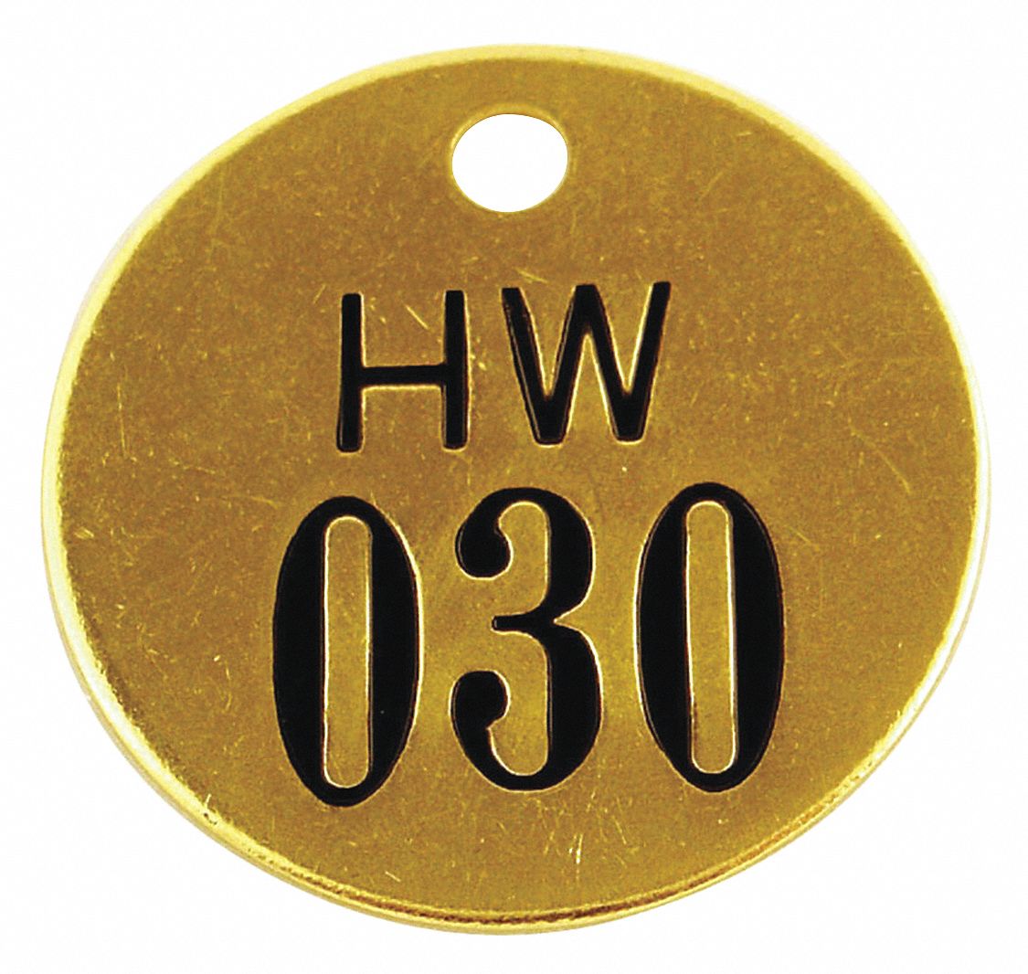 GRAINGER APPROVED Numbered Tag Number Sequence 026 050 Tag Shape