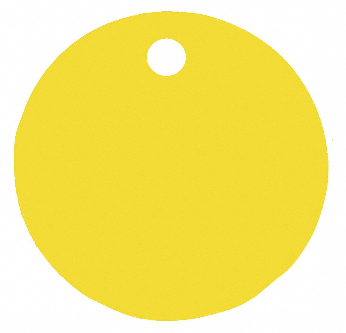 Aluminum, Yellow, Blank Tag - 456Z11|43757 - Grainger