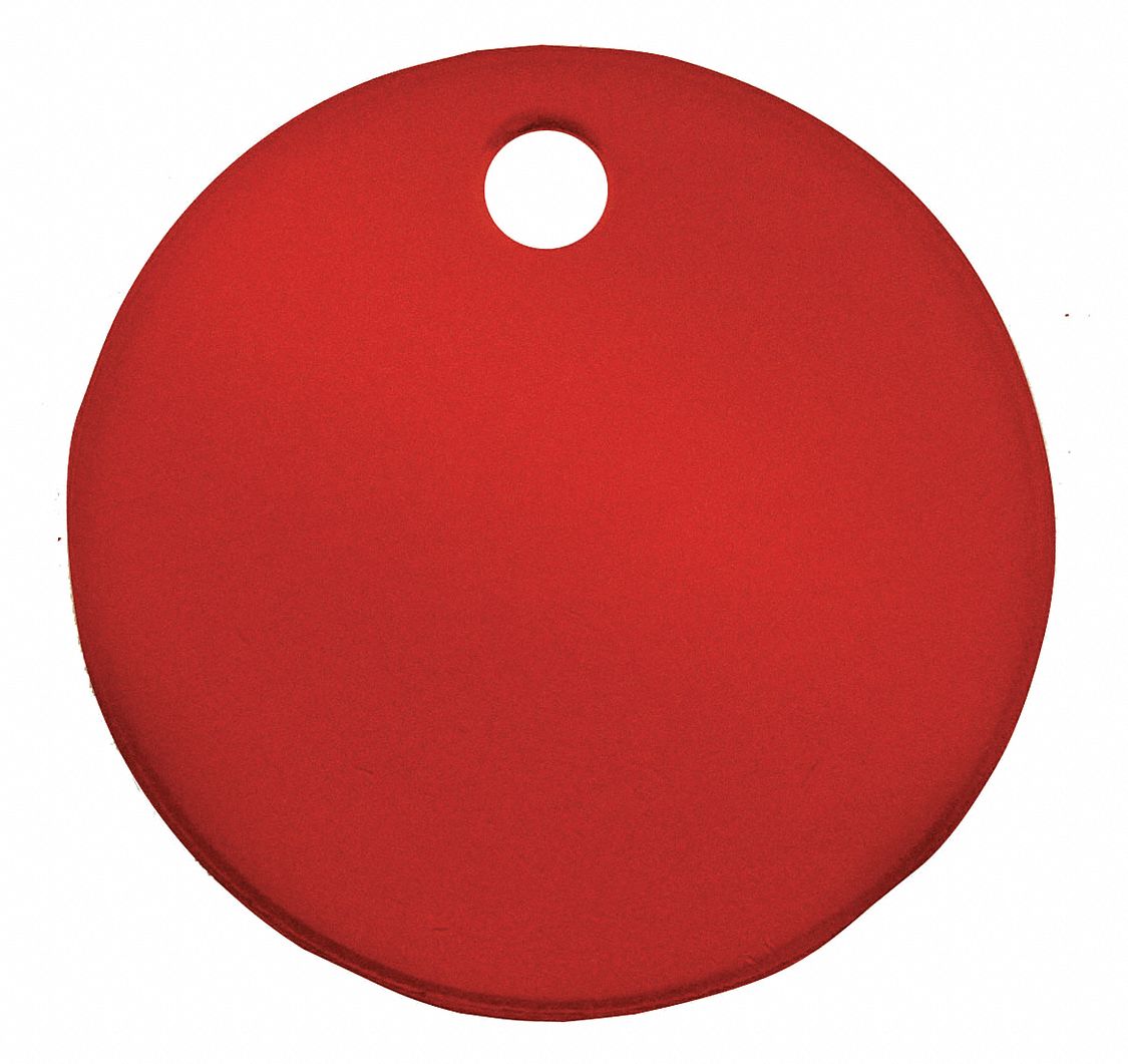 Aluminum, Red, Blank Tag - 456Z12|43758 - Grainger