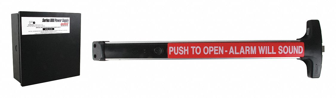 DETEX, 36 in Max Door Wd, Aluminum, Exit Device - 457D56|FV40 EE LD 628 ...