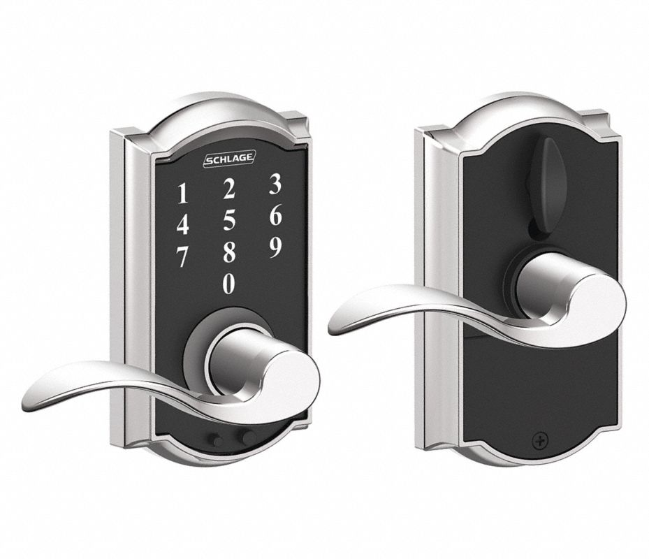 SCHLAGE RESIDENTIAL Cerradura Electronica,Palanc,Cromo Brill ...