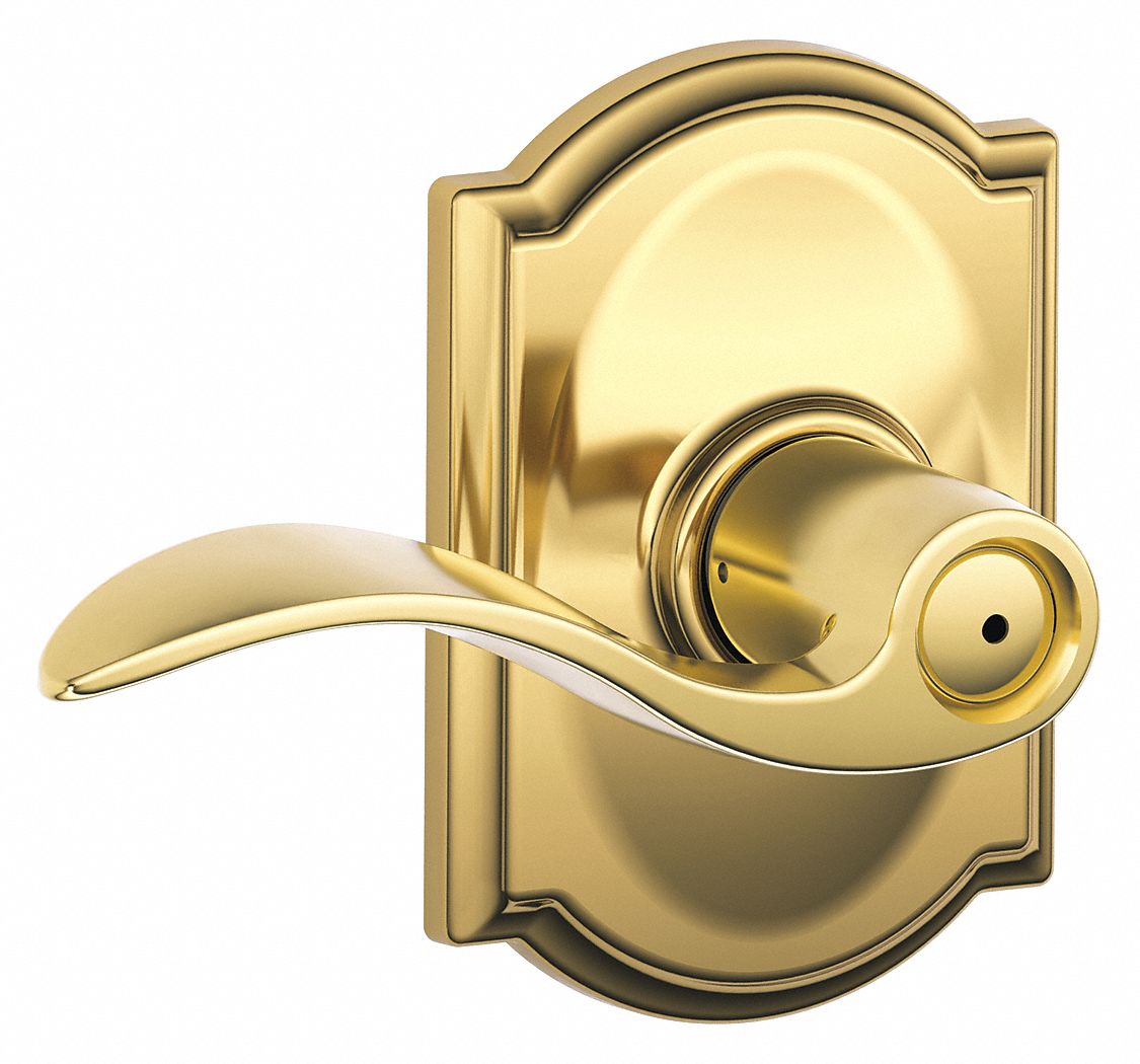 SCHLAGE RESIDENTIAL, Privacy Lever Locksets, Brass, Door Lockset ...