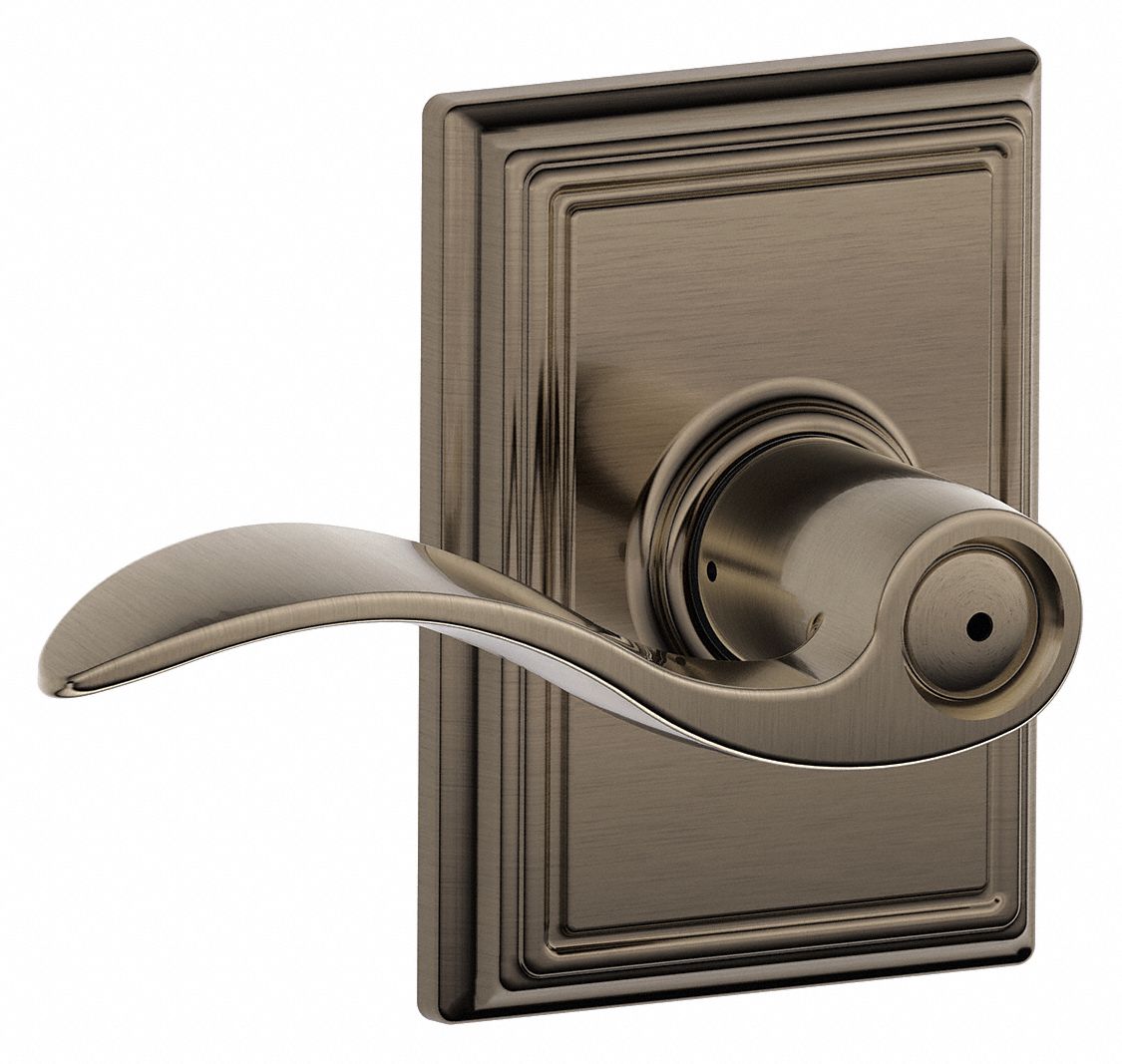 SCHLAGE RESIDENTIAL, Privacy Lever Locksets, Nickel, Door Lockset ...