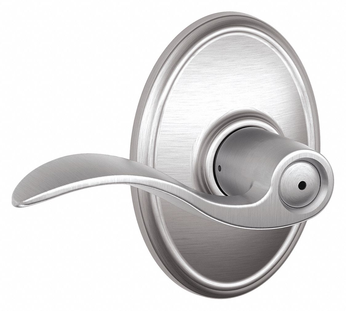 SCHLAGE RESIDENTIAL, Privacy Lever Locksets, Chrome, Door Lockset ...