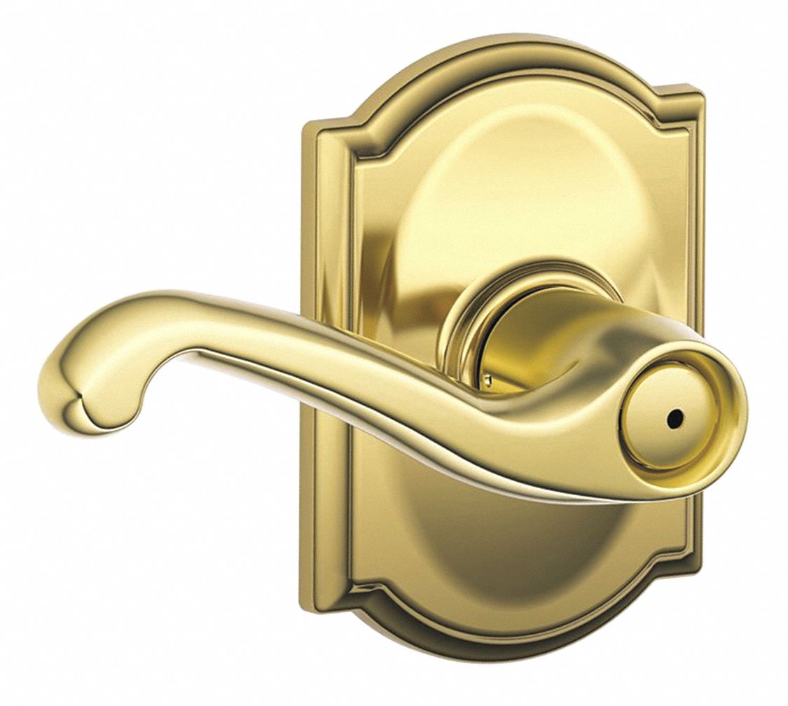 SCHLAGE RESIDENTIAL, Privacy Lever Locksets, Brass, Door Lockset ...