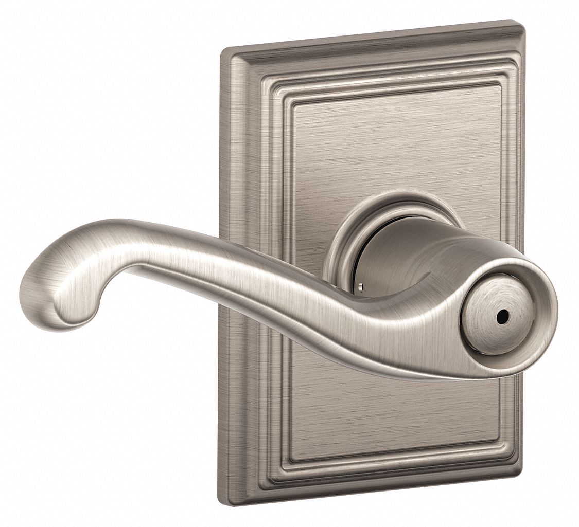 SCHLAGE RESIDENTIAL, Privacy Lever Locksets, Nickel, Door Lockset ...