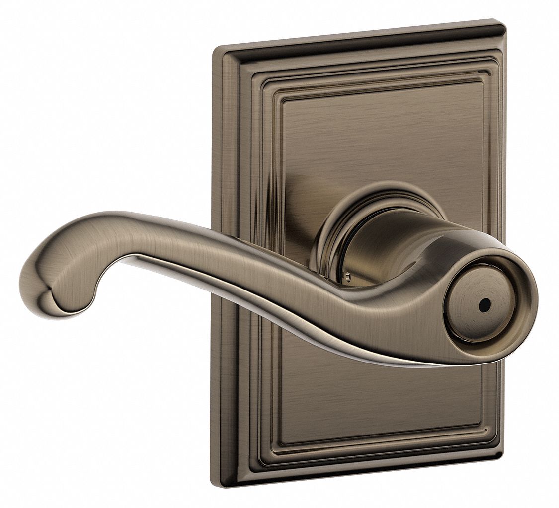 SCHLAGE RESIDENTIAL, Privacy Lever Locksets, Nickel, Door Lockset ...