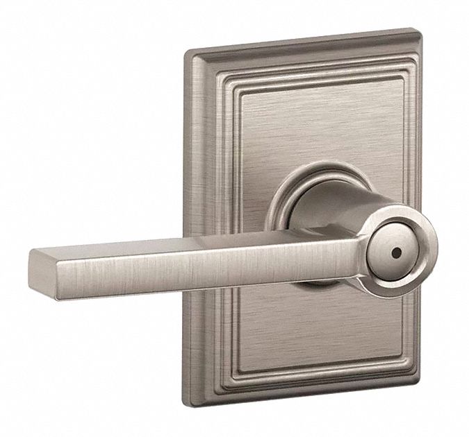 SCHLAGE RESIDENTIAL, Privacy Lever Locksets, Nickel, Door Lockset ...