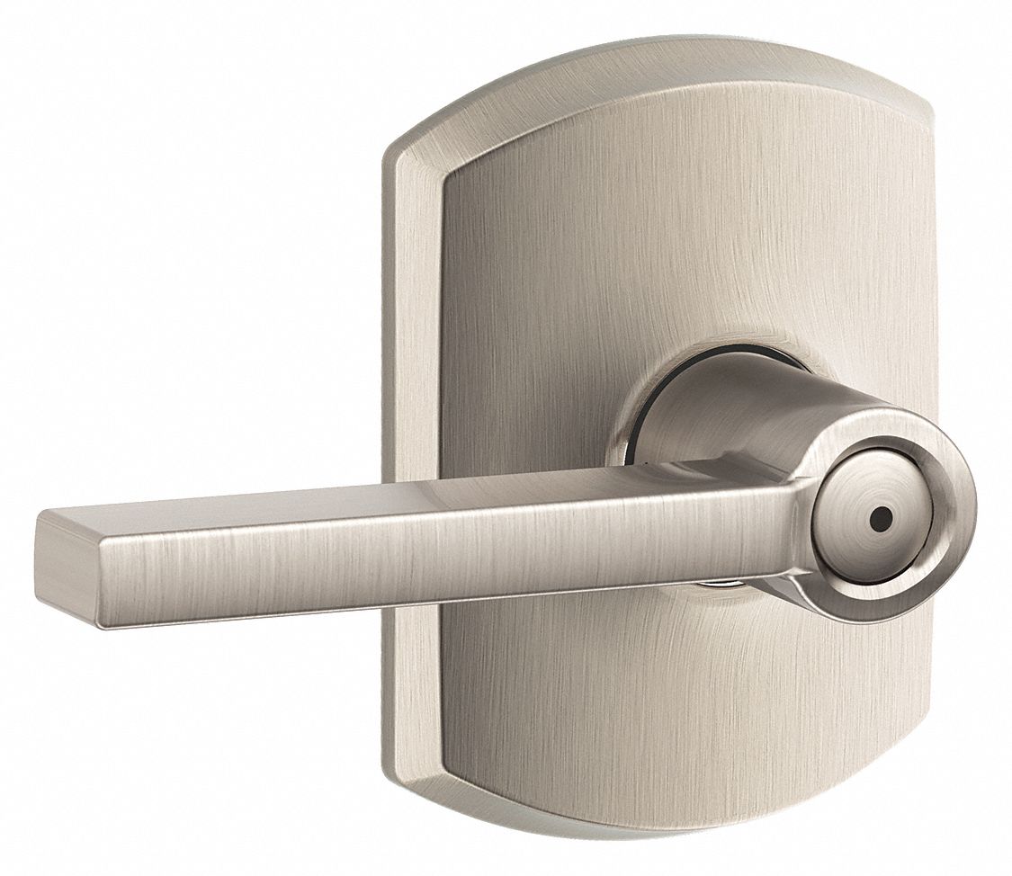 SCHLAGE RESIDENTIAL, Privacy Lever Locksets, Nickel, Door Lockset ...