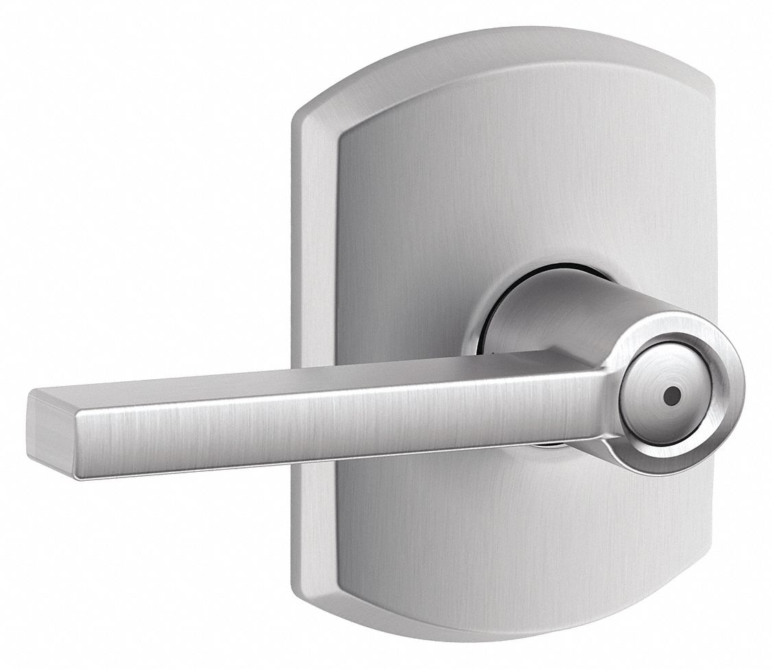 SCHLAGE RESIDENTIAL, Privacy Lever Locksets, Chrome, Door Lockset ...