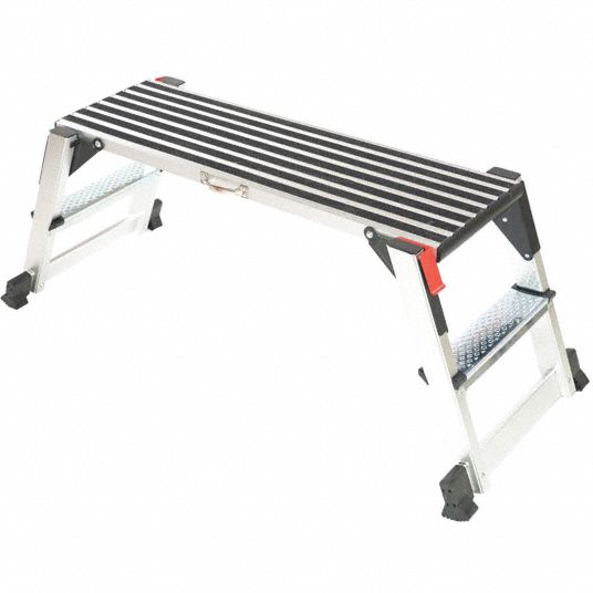 Work Platform, Aluminum, Dual Access Platform Style, 16 in Platform ...