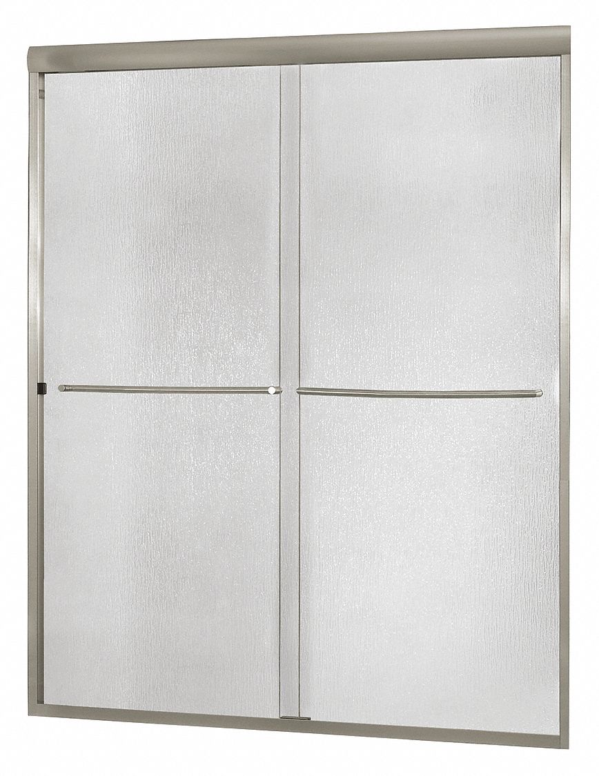 FOREMOST, 70 in Overall Ht, Rain Tempered Glass, Shower Door - 458M38 ...