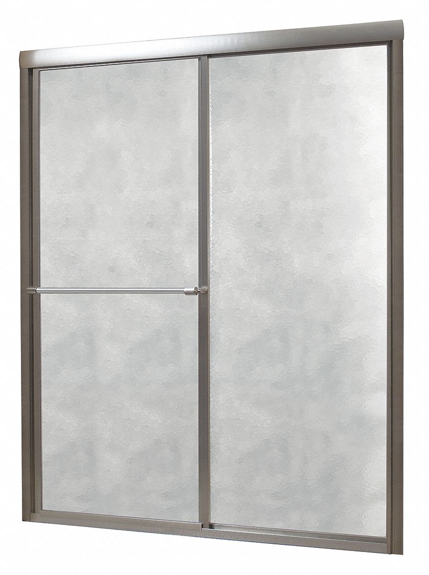 FOREMOST, 70 in Overall Ht, Obscured Tempered Glass, Shower Door ...