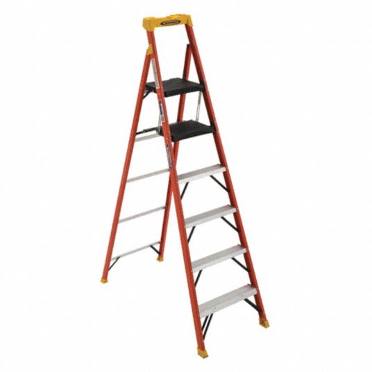 WERNER, Fiberglass, 300 lb Load Capacity, Stepladder - 458T03|C6207 ...