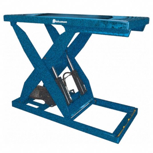 BISHAMON, Electric, 5,000 lb Load Capacity, Scissor Lift Table - 45A271 ...