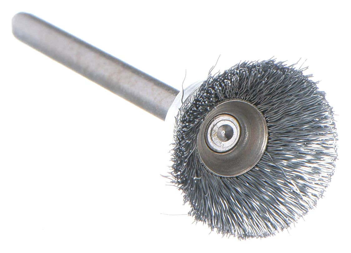 DREMEL BRUSH, CARBON STEEL, ½ IN DIA, CUP, 15000 RPM, ⅛ IN SHANK, STEEL ...