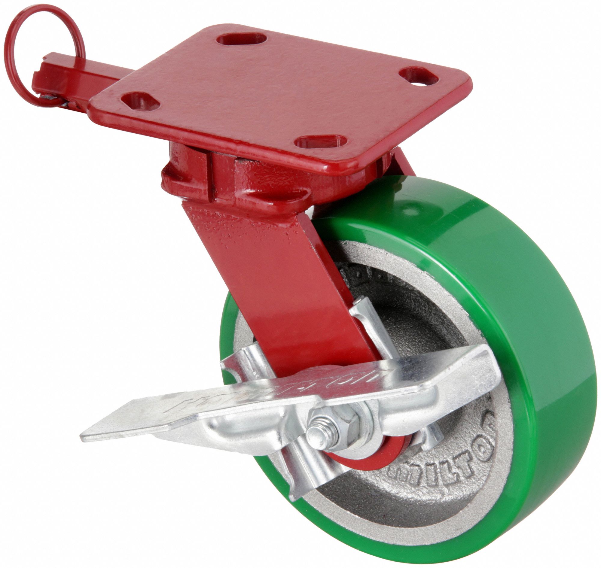 HAMILTON, Swivel, Polyurethane, Plate Caster - 45AN16|S-ZFWH-6DB-4SL-FB ...