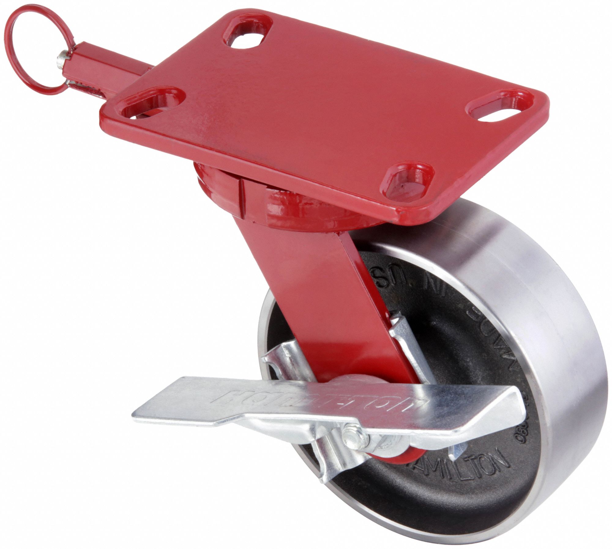 HAMILTON, Swivel, Steel, Plate Caster - 45AN06|S-ZFHS-6FSB-4SL-FB ...