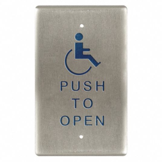 BEA, 4 1/2 in Ht, 5/8 in Dp, Exit Push Button - 45AW85|10PBO241 - Grainger