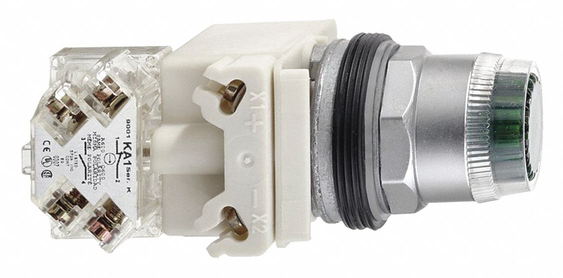 SCHNEIDER ELECTRIC, Illuminated, Flush Profile, Illuminated Push Button - 45C318|9001K1L1GH13 ...