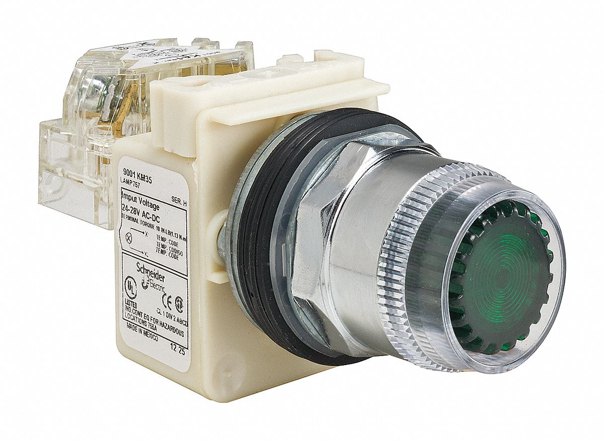 SCHNEIDER ELECTRIC, Illuminated, Flush Profile, Illuminated Push Button - 45C324|9001K1L35GH13 ...