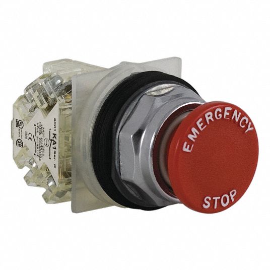 SCHNEIDER ELECTRIC, Non-Illuminated, Mushroom Head Profile, Mushroom Head Push Button - 45C506 ...
