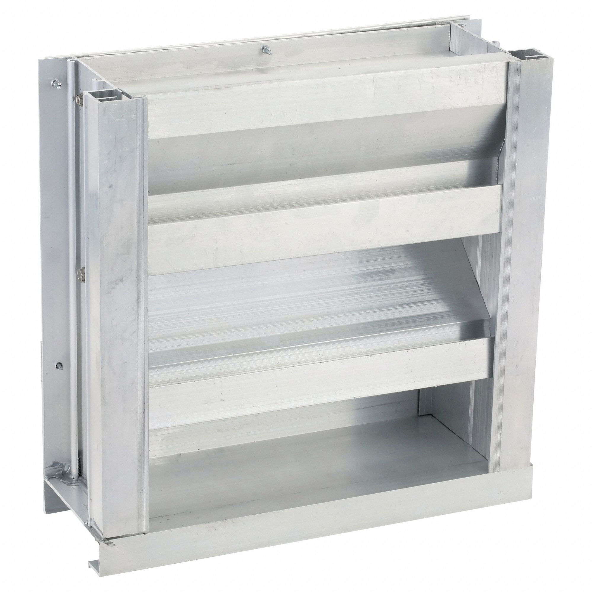 Hat Channel, Recess Mount, 12"H 12"W Drnbl Extrd Alu Intake Louver ...