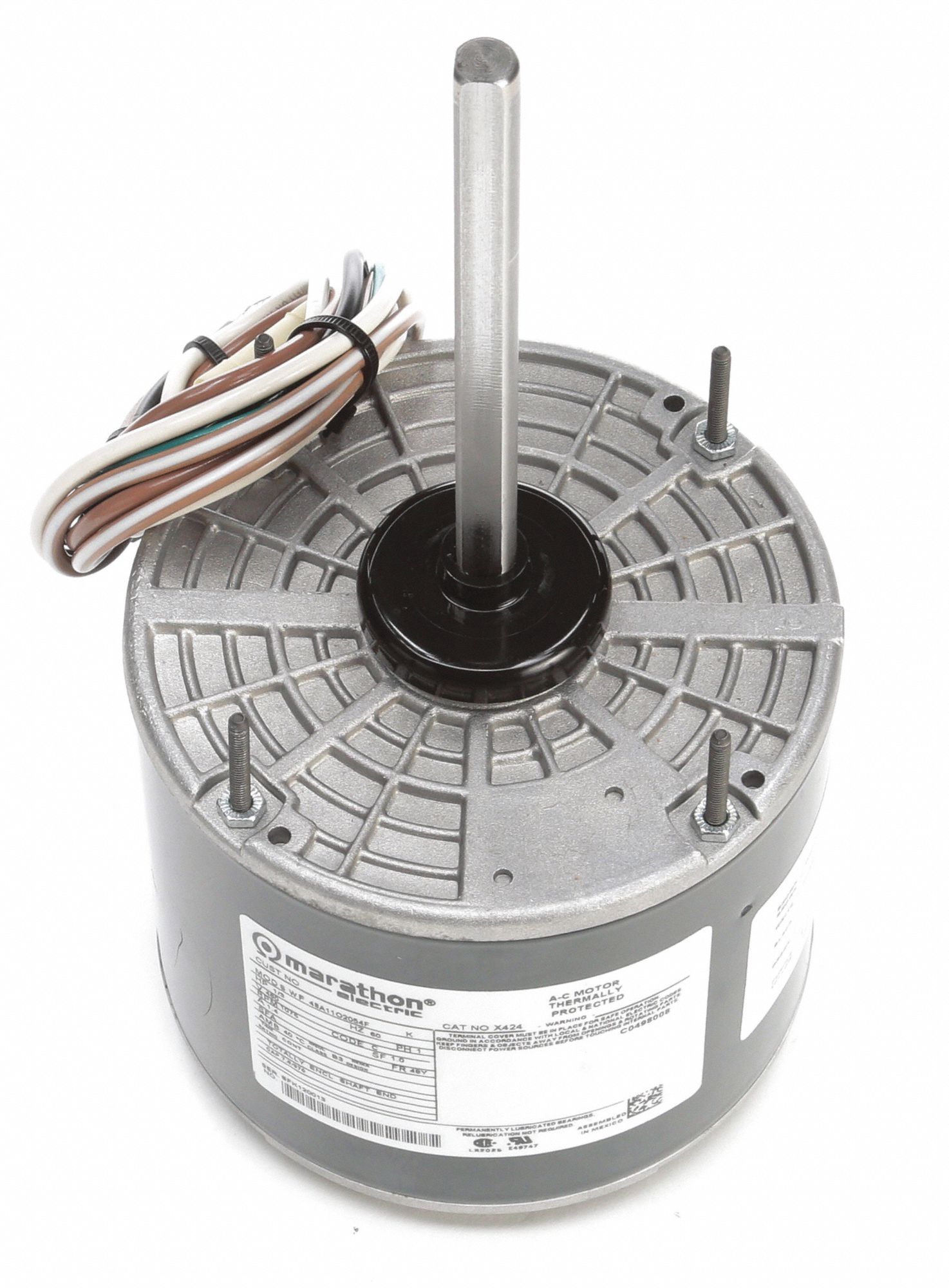 MARATHON MOTORS, Stud Mount, Open Air Over, Condenser Fan Motor ...