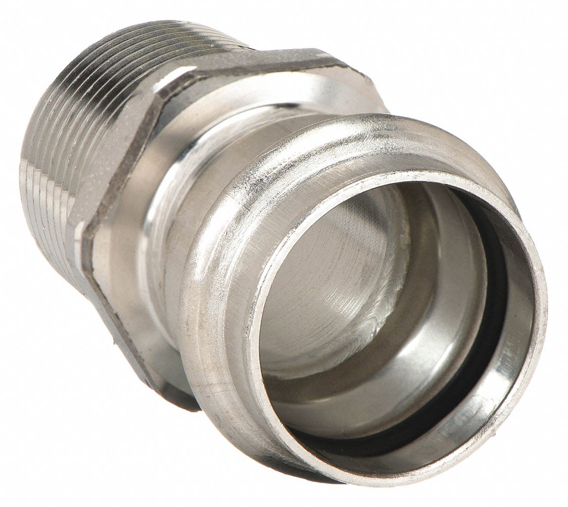 VIEGA PROPRESS, 1/2 in CTS x 1/2 in Pipe Size, Straight, Adapter ...