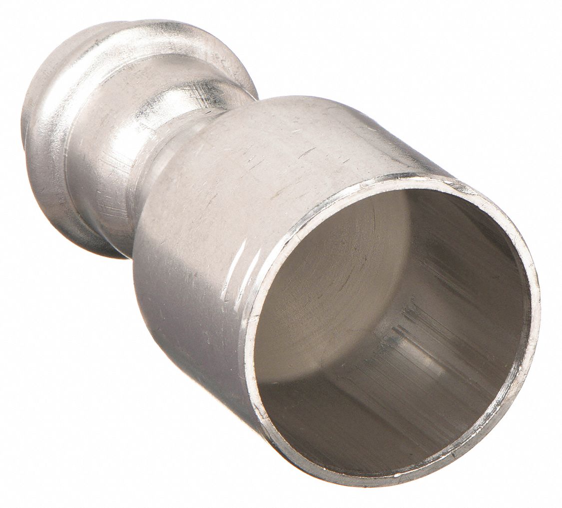 VIEGA PROPRESS, 1 in CTS x 1/2 in CTS Size, Straight, Crimp Fitting ...