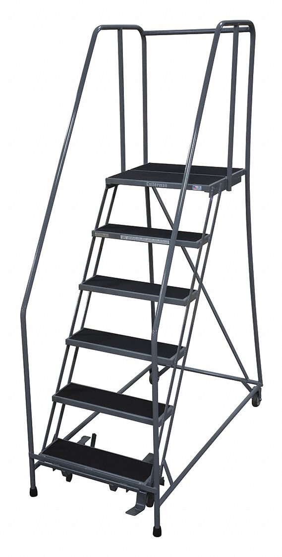 COTTERMAN, 5 ft Platform Ht, Assembled, Rolling Ladder - 45CJ52 ... COTTERMAN, 5 ft Platform Ht, Assembled, Rolling Ladder - 45CJ52 ...