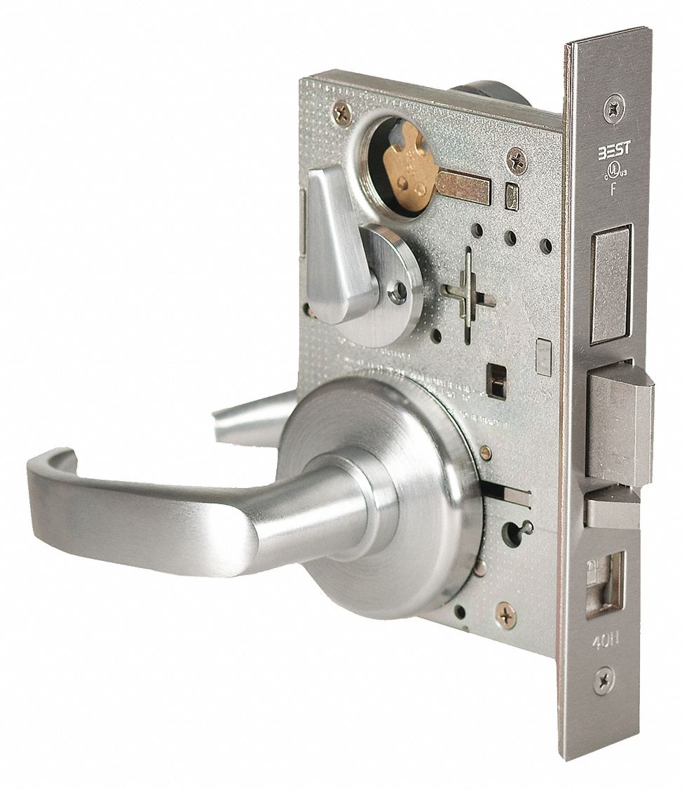 BEST, Office Lever Locksets, Chrome, Door Lockset - 45CK65 ...