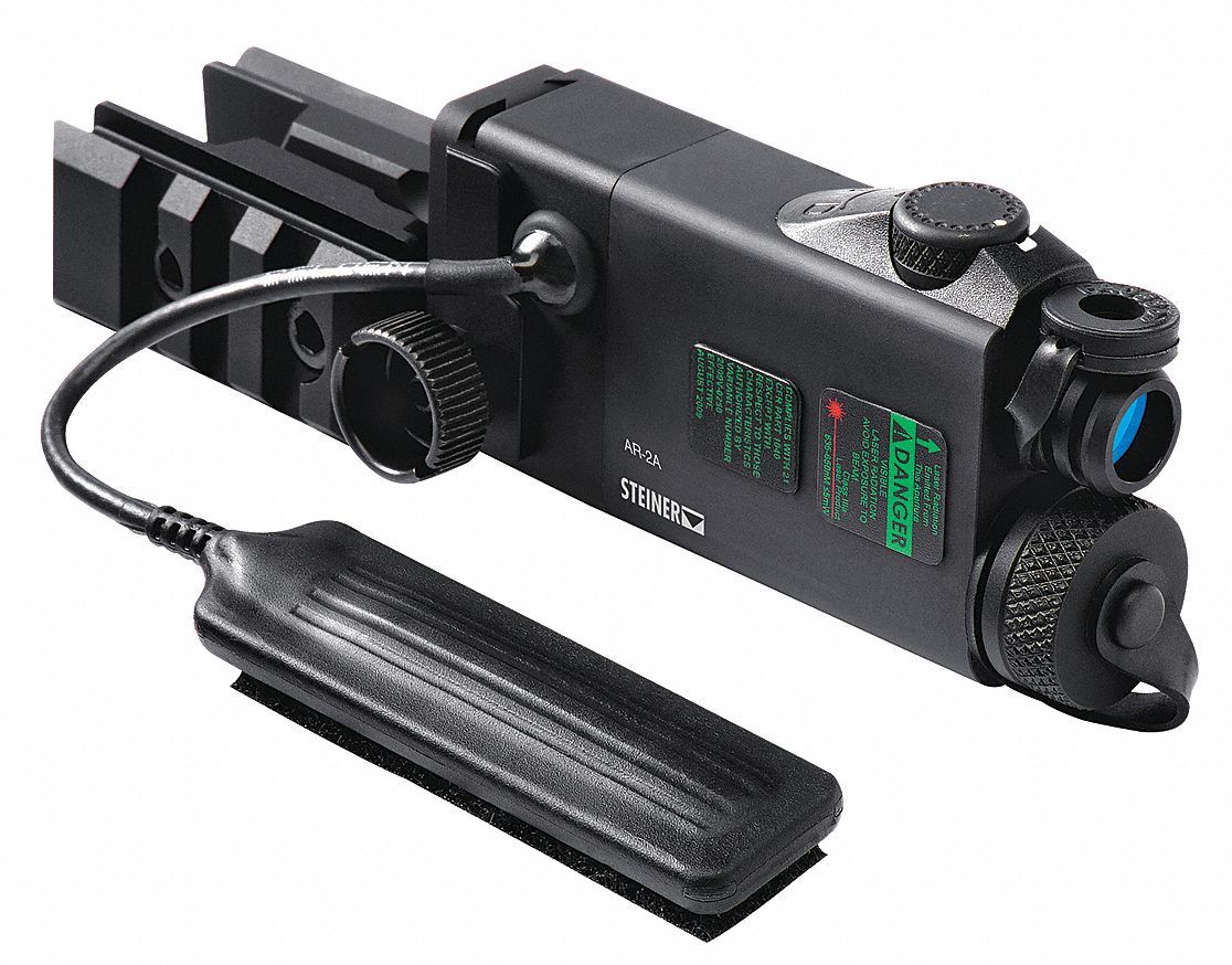 STEINER Rifle Laser Sight: Red, Attached to A-Frame Front Sight, 266 yd ...
