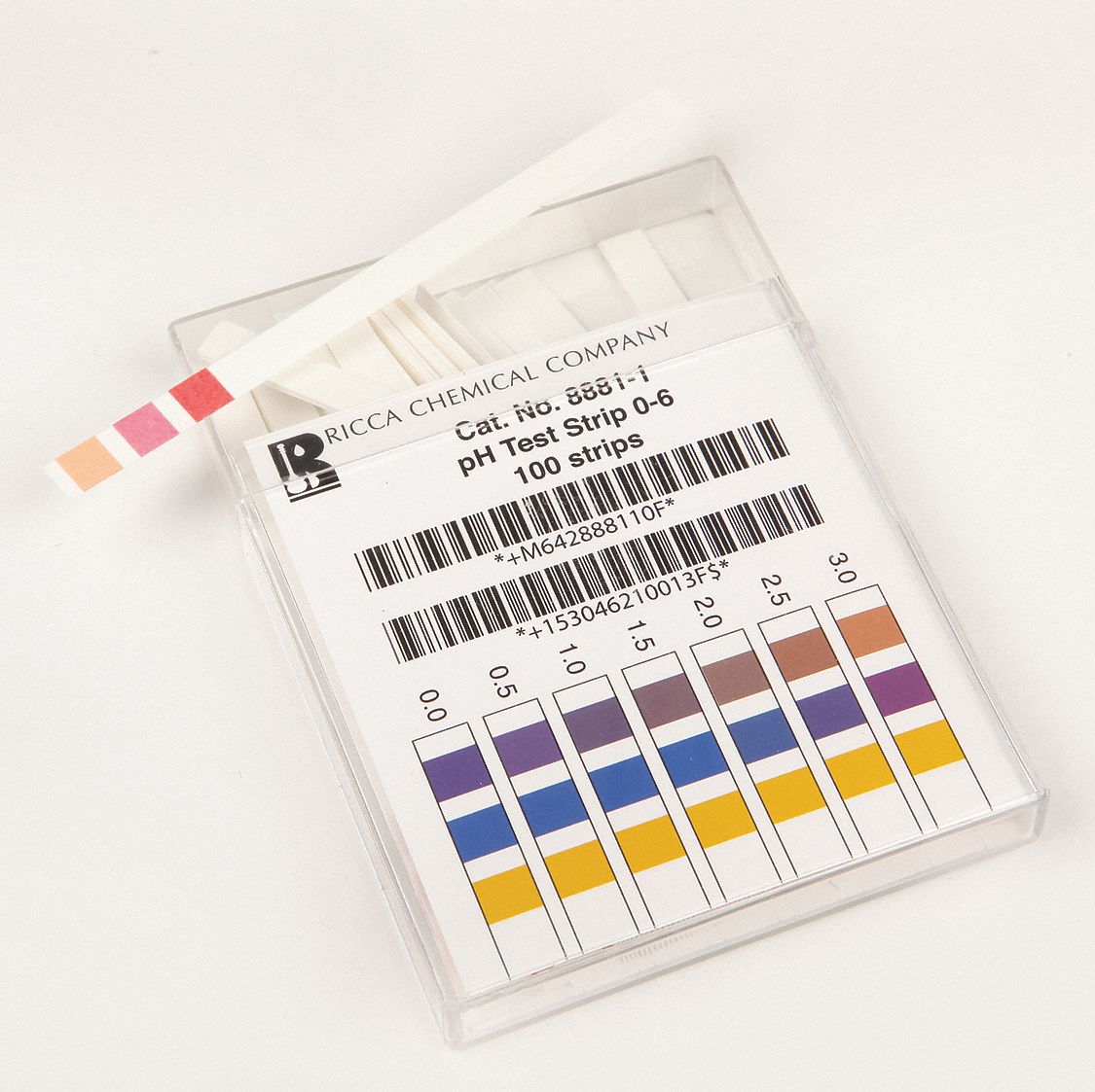 RICCA CHEMICAL, 0.5 pH, 4 in Overall Lg, pH Test Strips - 45D964 ...