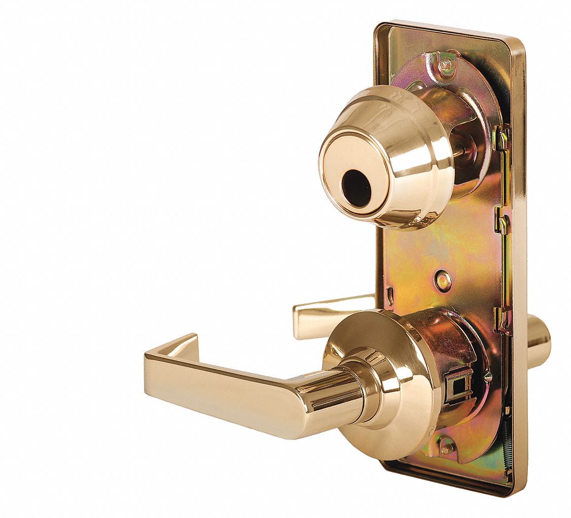 DORMAKABA, Passage Lever Locksets, Brass, Door Lockset - 45DE12 ...