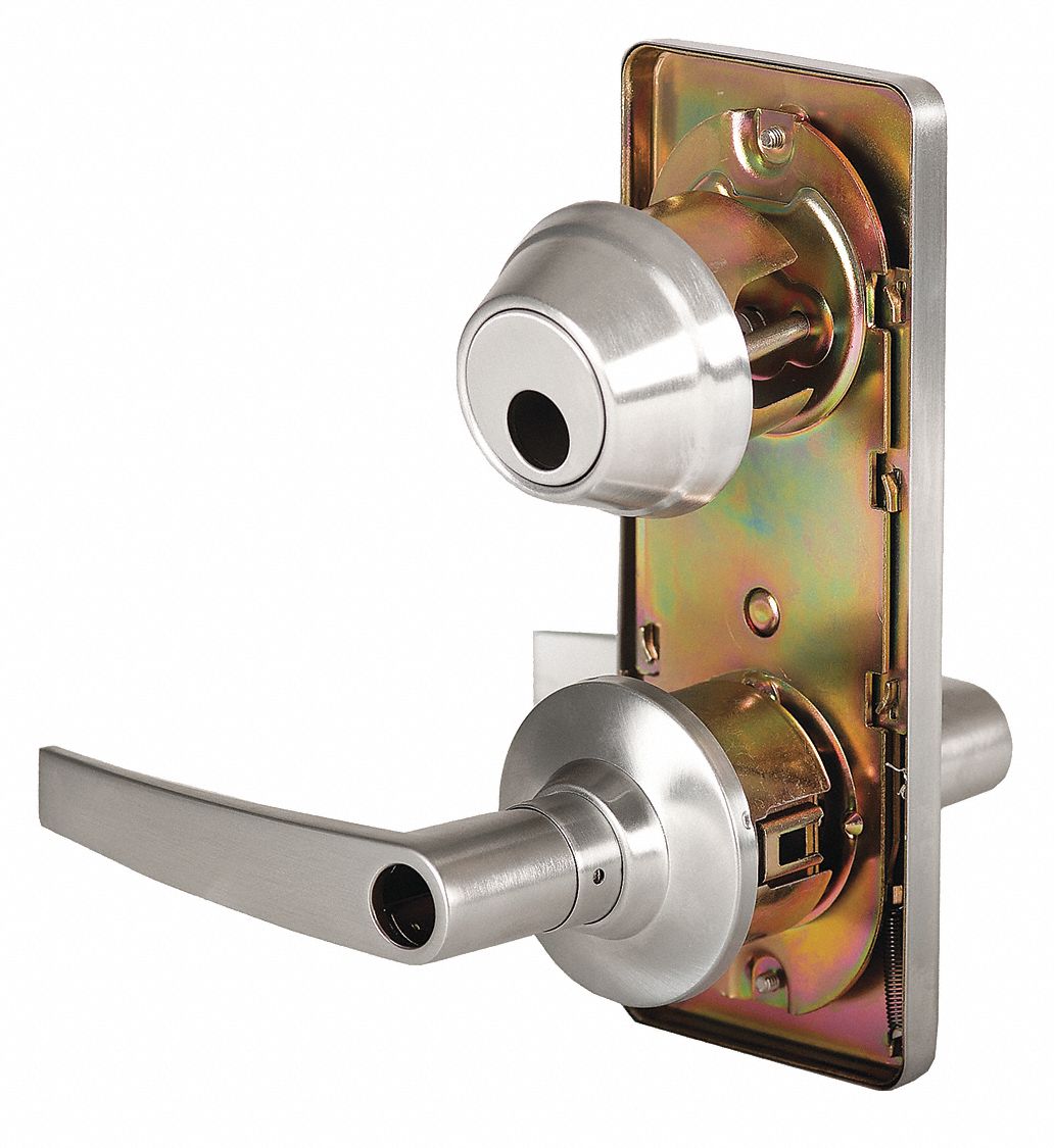 STANLEY, Office Lever Locksets, Chrome, Door Lockset - 45DE23 ...