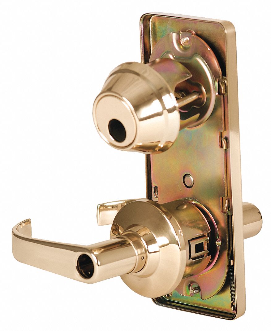 STANLEY, Office Lever Locksets, Brass, Door Lockset - 45DE28 ...