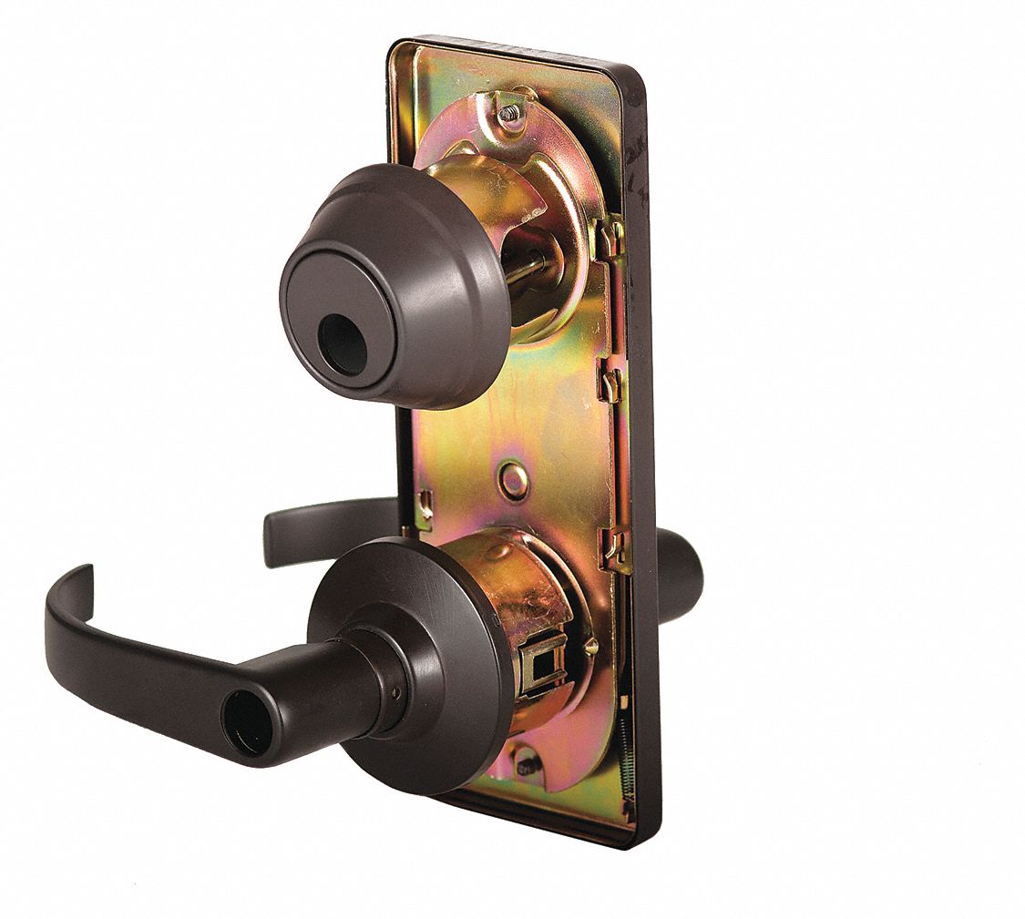 STANLEY, Office Lever Locksets, Bronze, Door Lockset - 45DE29 ...