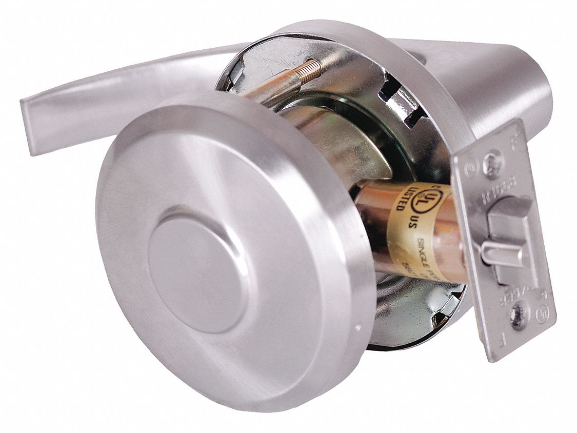DORMAKABA, Classroom Security Lever Locksets, Chrome, Door Lockset ...