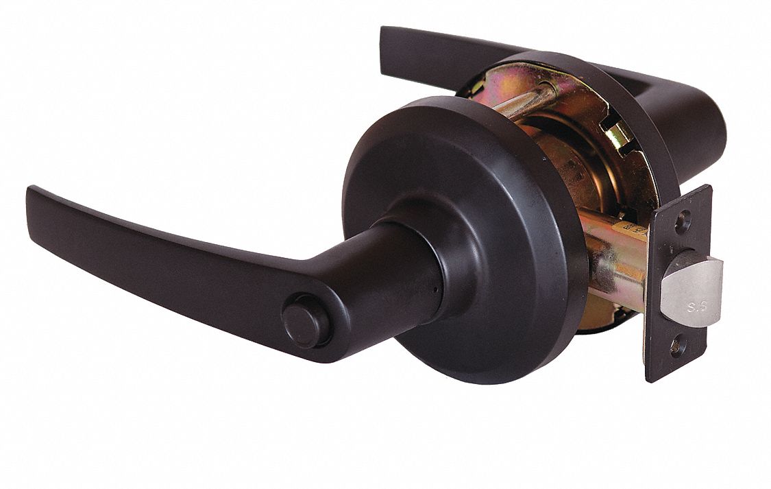 STANLEY, Privacy Lever Locksets, Bronze, Door Lockset - 45DE87 ...