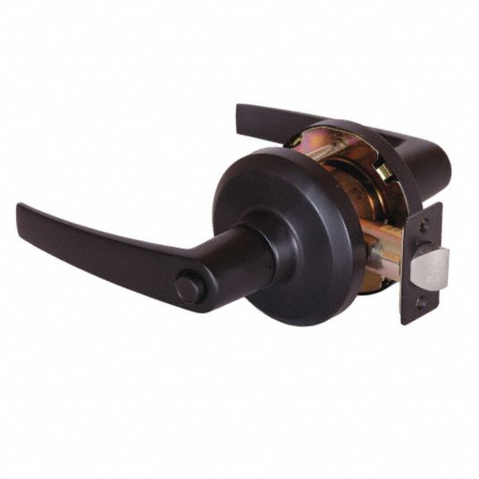 STANLEY, Privacy Lever Locksets, Bronze, Door Lockset - 45DE87 ...