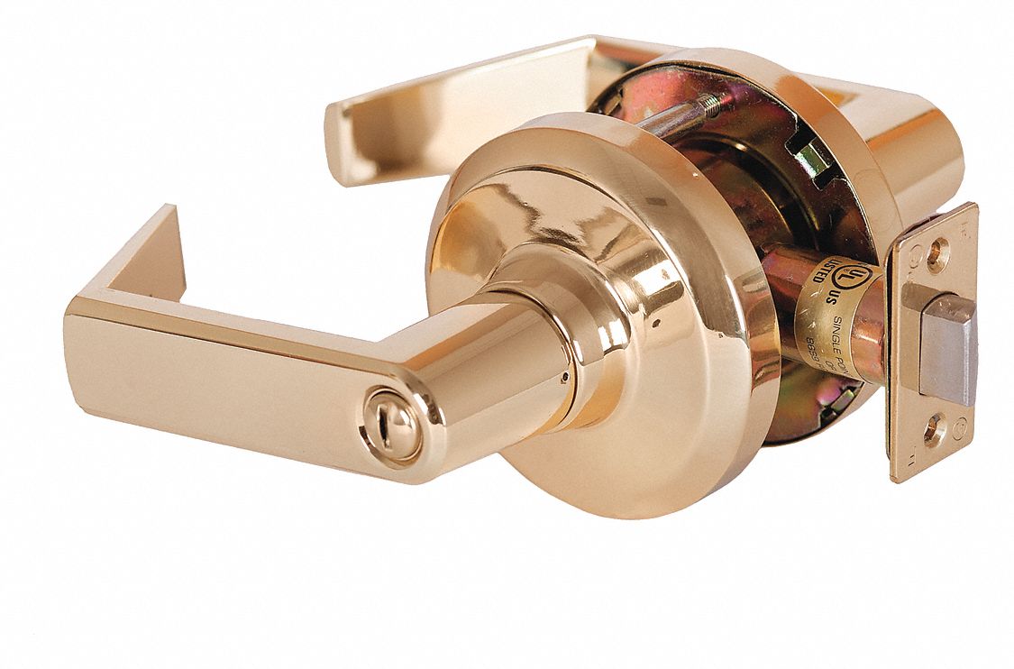 STANLEY, Privacy Lever Locksets, Brass, Door Lockset - 45DE91 ...