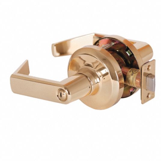 STANLEY, Privacy Lever Locksets, Brass, Door Lockset - 45DE91 ...