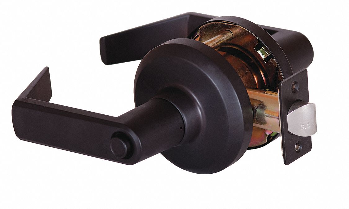 STANLEY, Privacy Lever Locksets, Bronze, Door Lockset - 45DE92 ...