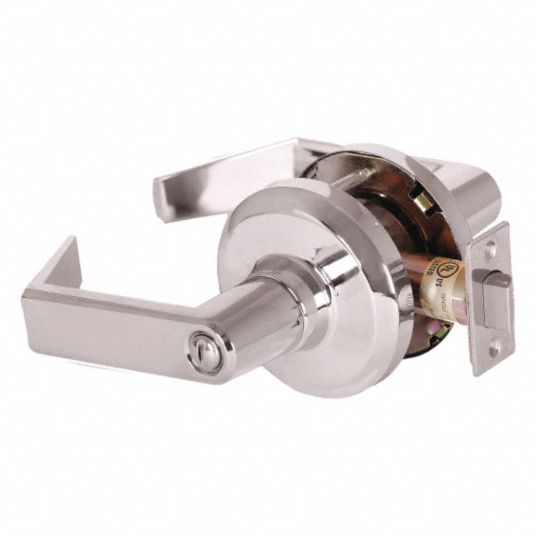 STANLEY, Privacy Lever Locksets, Chrome, Door Lockset - 45DE94 ...