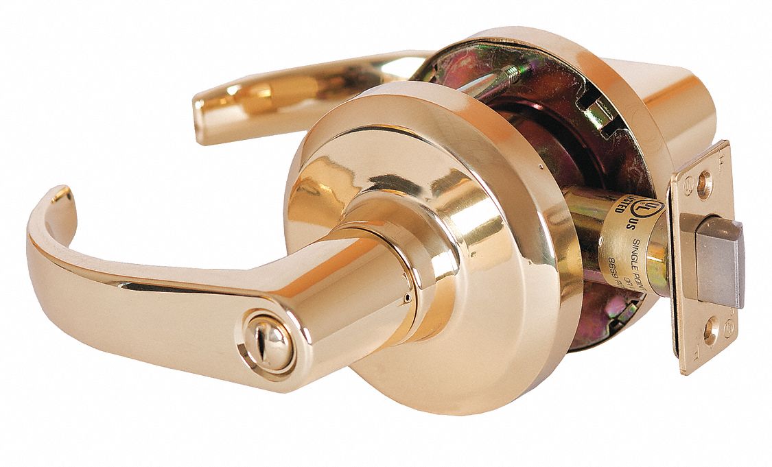 STANLEY, Privacy Lever Locksets, Brass, Door Lockset - 45DE95 ...